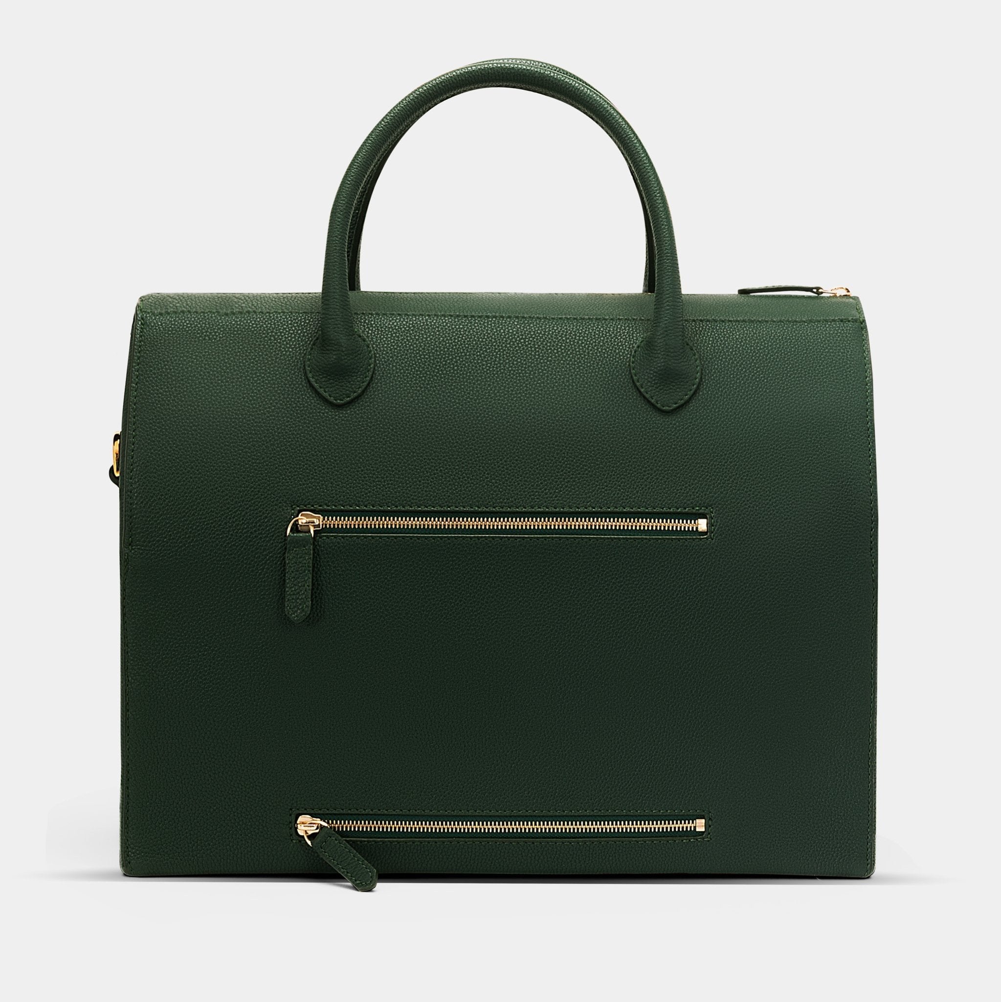 The Doctor’s Bag – Gold And Forest Green Leather Women’s Carry All Bag ...
